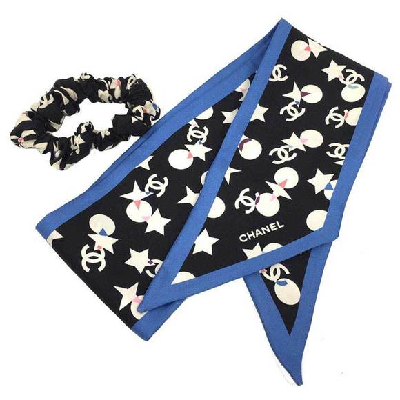 CHANEL | Accessories | Chanel 22c 222 Cruise Scrunchie Twilly Scarf ...